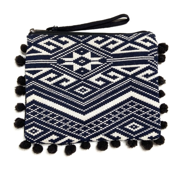 America & Beyond | Bags | America Beyond Navy Aztec Print Zip Top ...